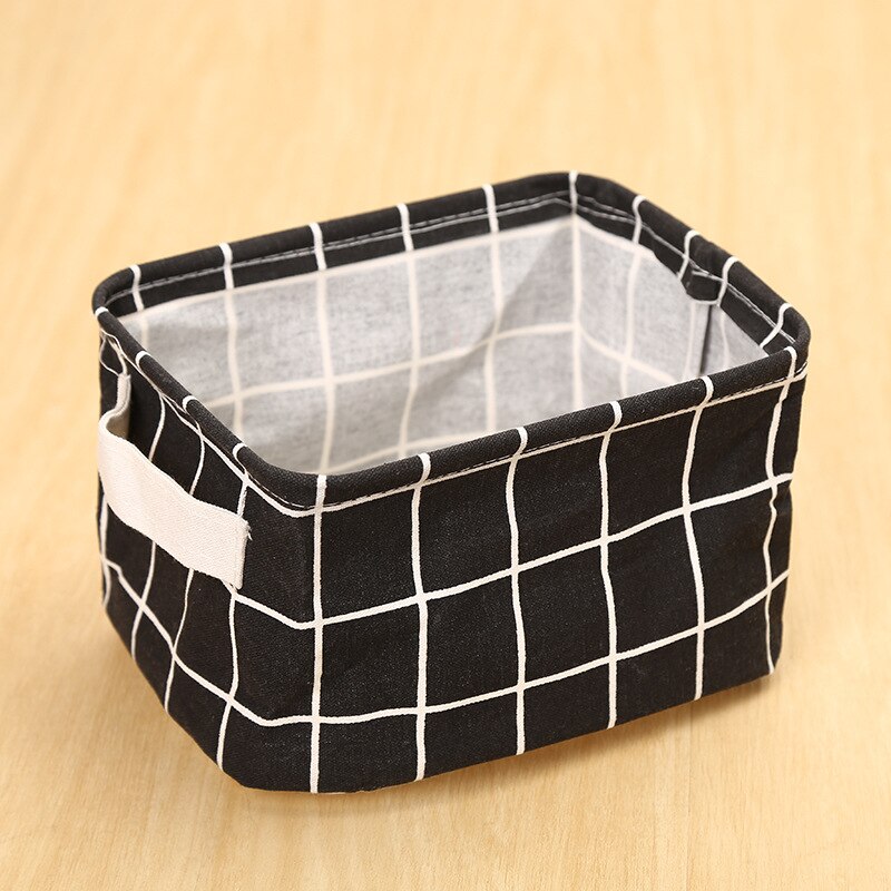 Cotton hand junk basket cabinet desk box cloth sto... – Grandado