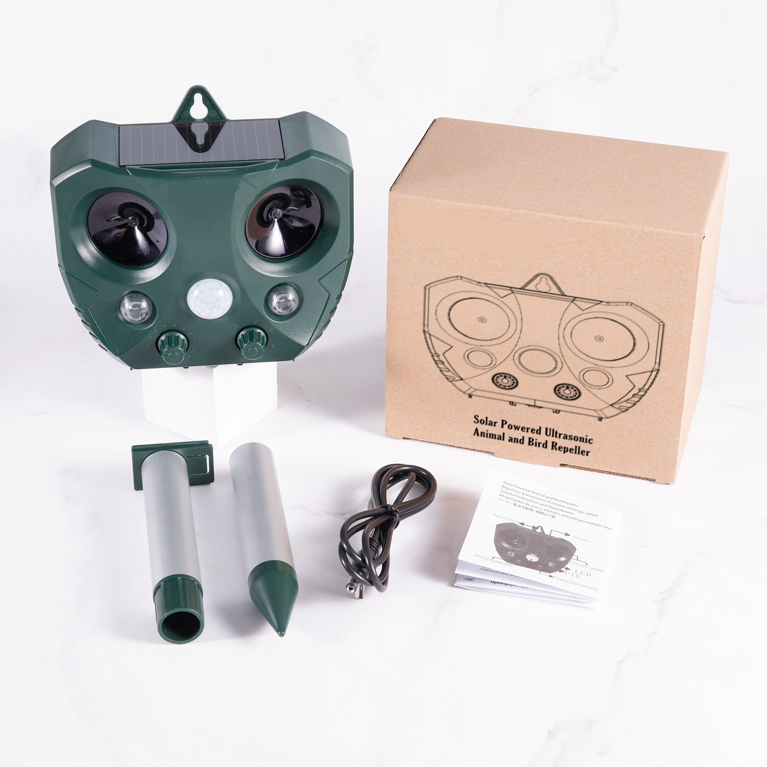 Solar Powered Ultrasonic Animal Pest Repeller Moti... – Grandado