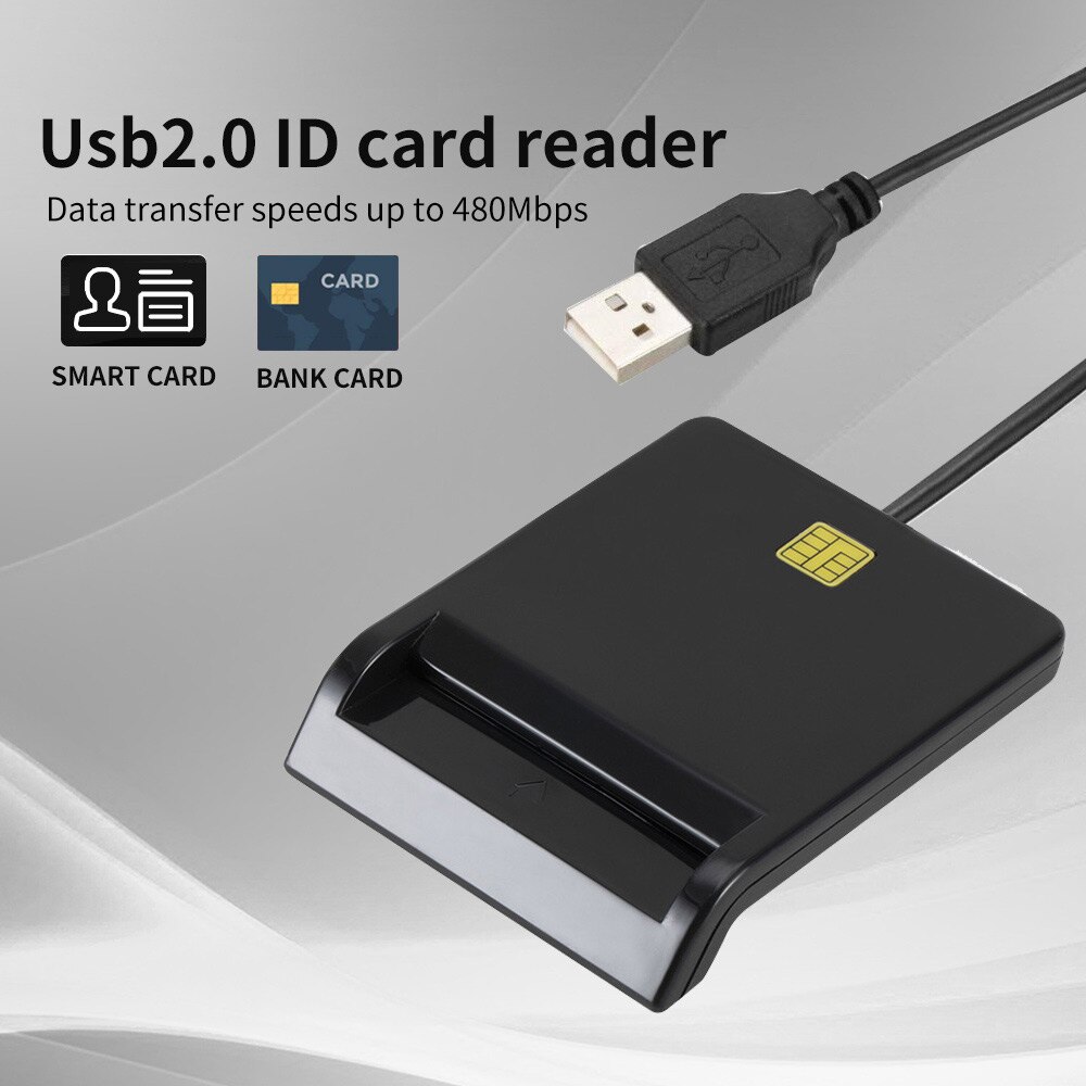 USB 2.0 Smart Card Reader CAC ID Bank Card Sim Car... – Grandado