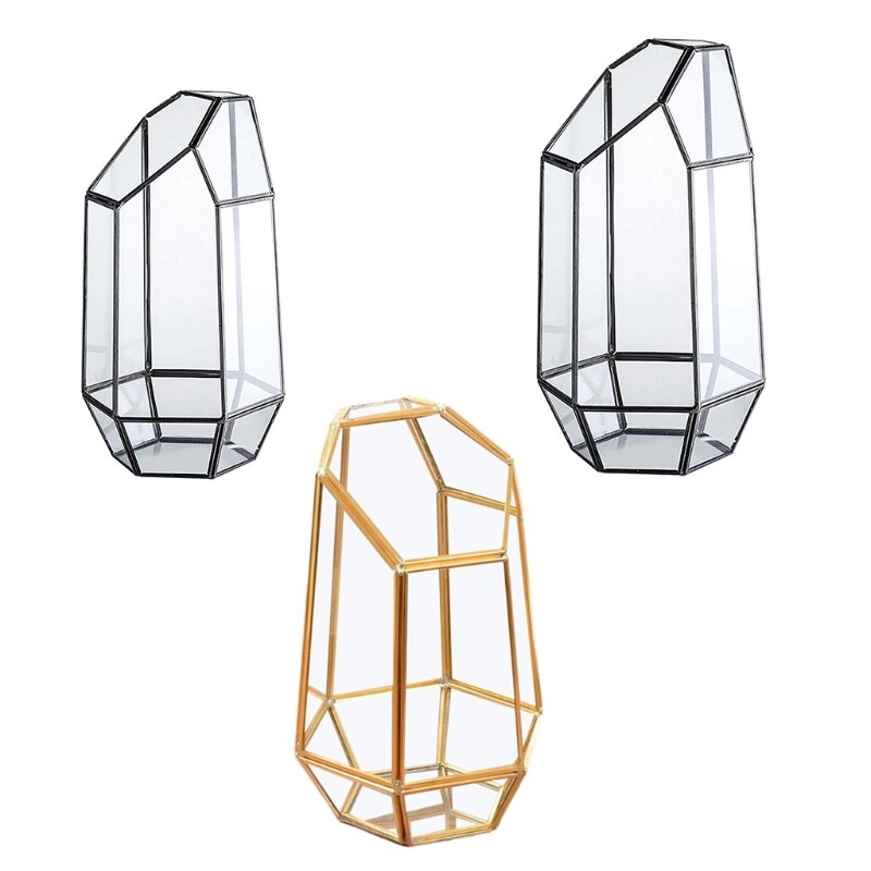 9.4in Height Indoor Tabletop Irregular Glass Geome... – Grandado