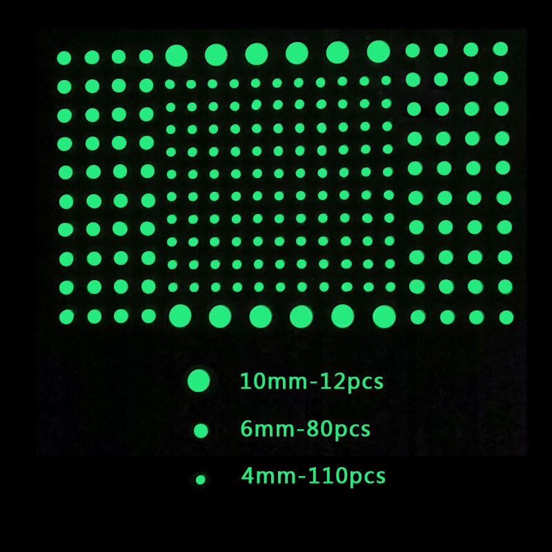 3D Bubble Stars Dots Luminous Wall Stickers DIY Be... – Vicedeal