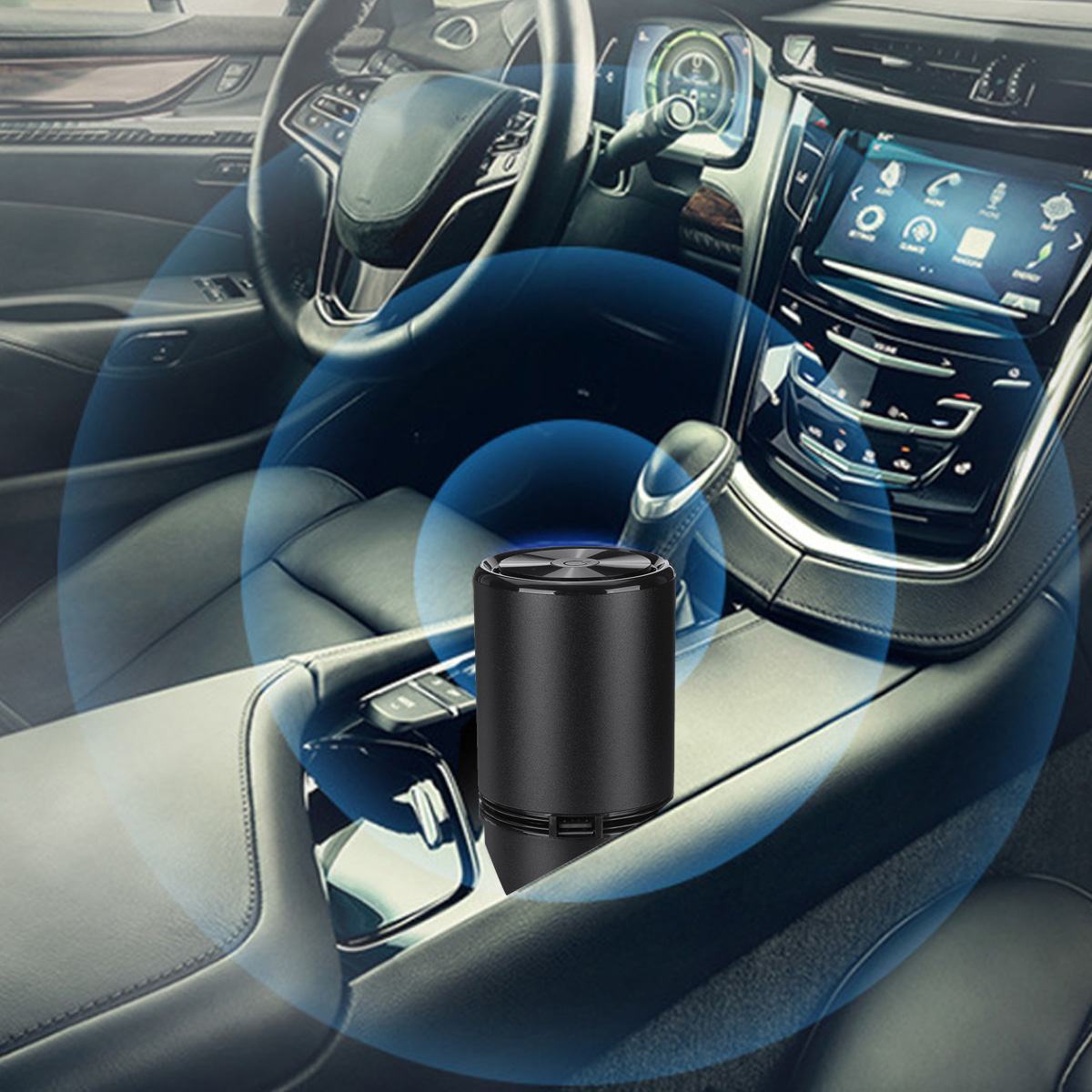 USB Car Air Purifier HEPA Filter Negative Ion Gene... – Grandado