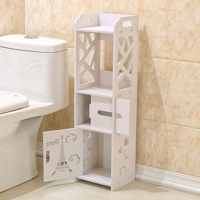 Floor Mounted Storage Rack Cabinet Corner Bathroom... – Grandado