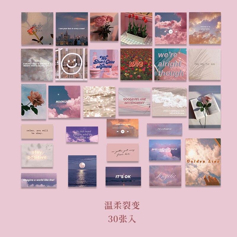 30 pcs/lot INS photo sky Flowers stickers DIY diar... – Grandado