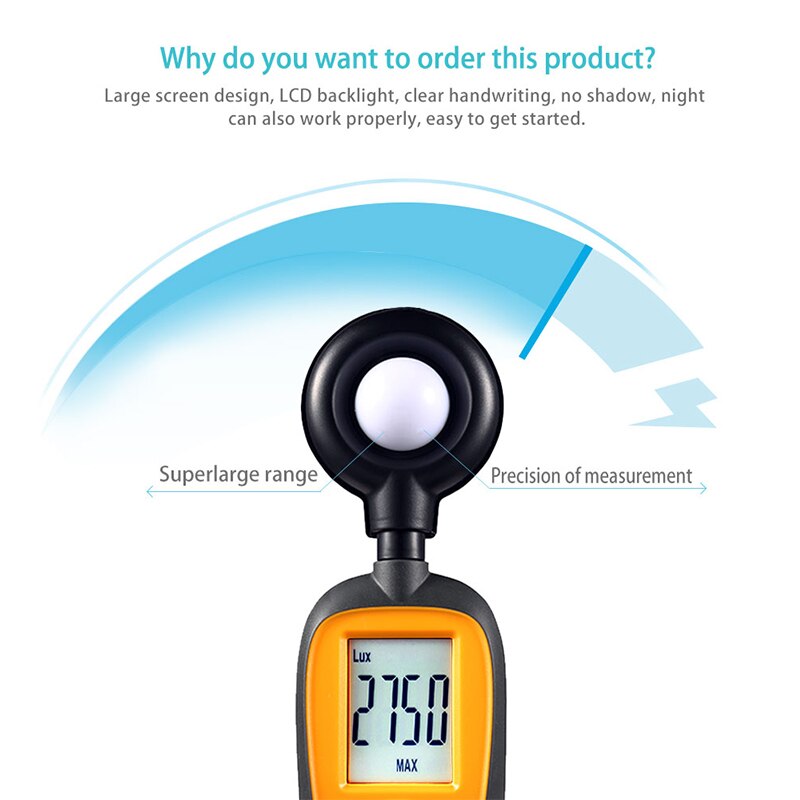 Instrument Light Meter, Digital Handheld Foot Cand... – Grandado