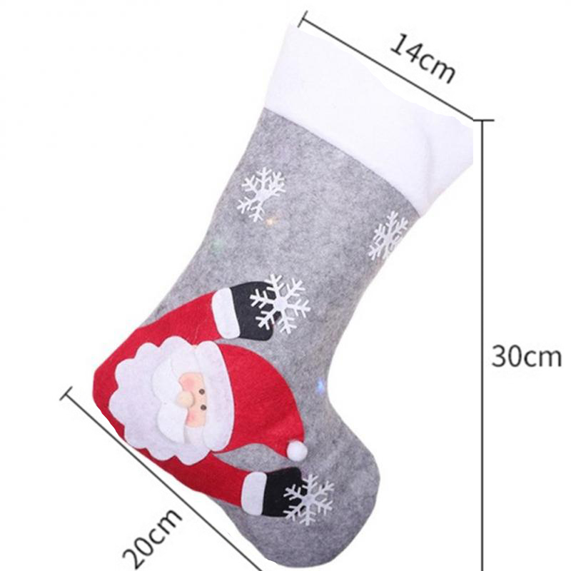 1pc Christmas Stockings With LED Light Built-in Ba... – Vicedeal