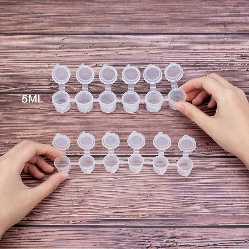 20 Strips 120 Potten 5Ml 6 Cups Mini Lege Verf Pot... – Grandado