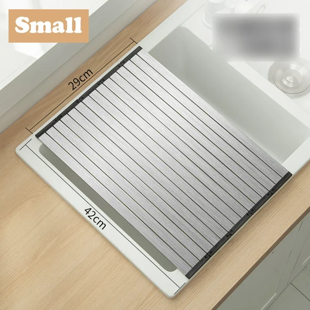 Kitchen Roll Up Dish Drainer Drying Rack Shelf Fol... – Grandado