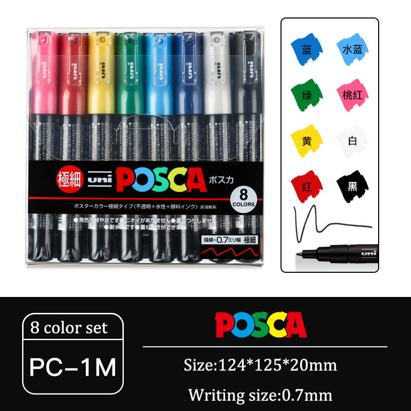 UNI POSCA Marker Pen Set POP Poster Advertising Gr... – Vicedeal