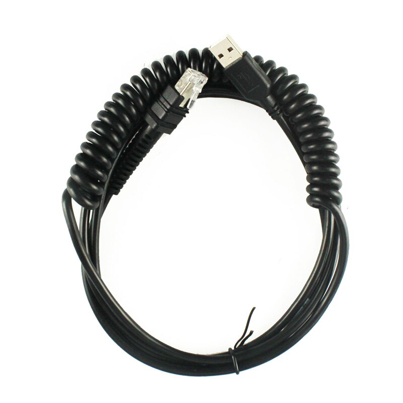 3M USB Coiled Cable Compatible for Zebra LI3608 LI... – Vicedeal