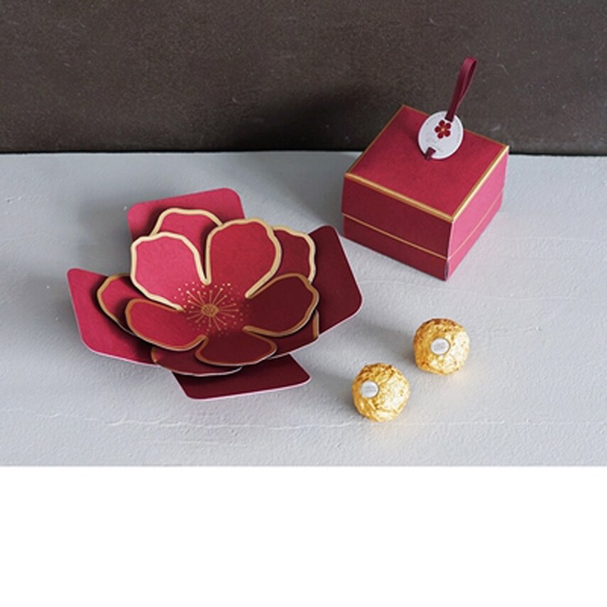 Three-dimensional cherry blossom Wedding candy box... – Grandado