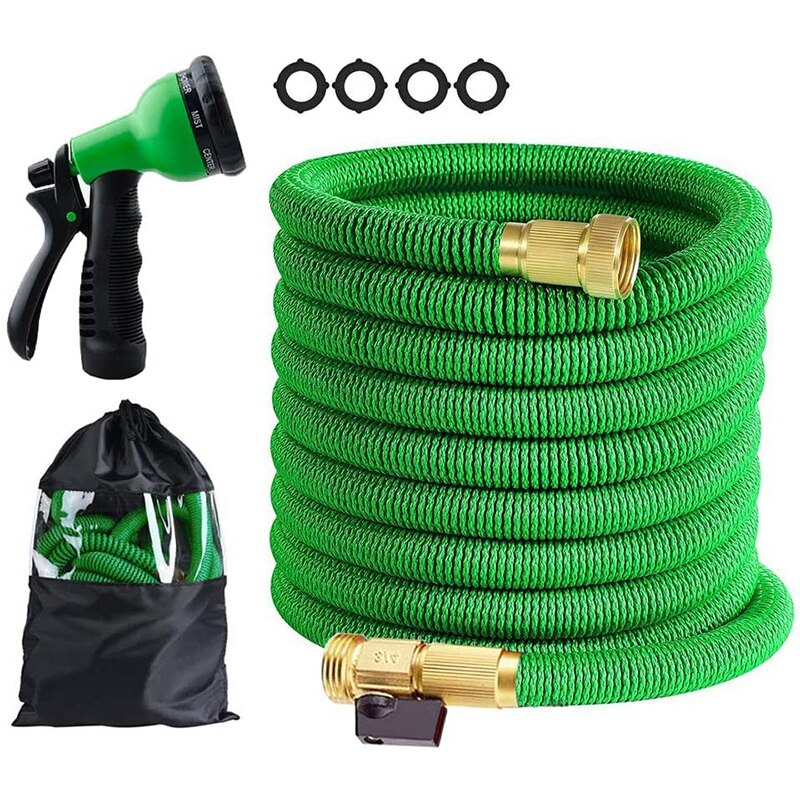 25 ft tuinslangen met 3/4 massief messing aansluit... – Vicedeal