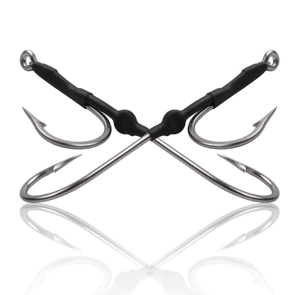 1pcs 7691 Stainless Steel Double Assist Hooks Trol... – Grandado