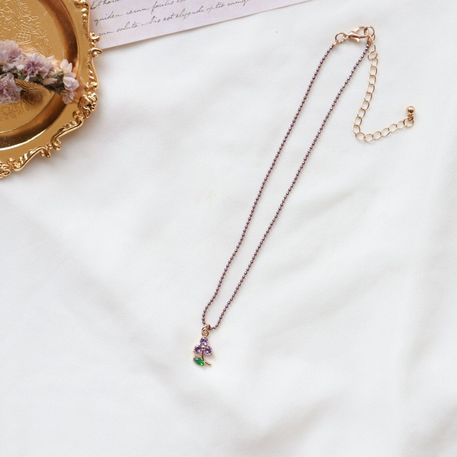 1 PC Fabric Purple Series Choker Necklace For Wome... – Grandado