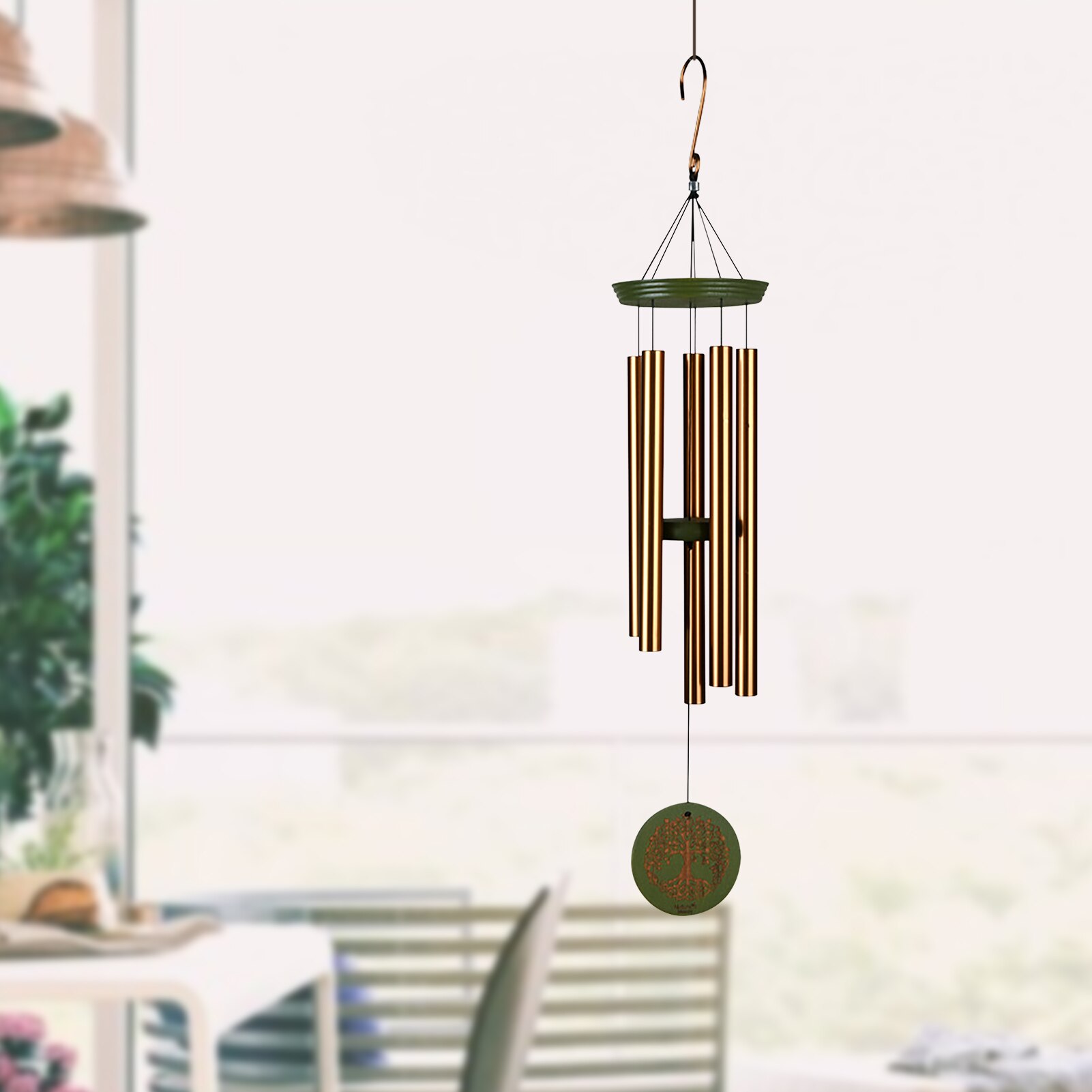 Large Memorial Garden Metal Tree Of Life Wind Chim... – Grandado