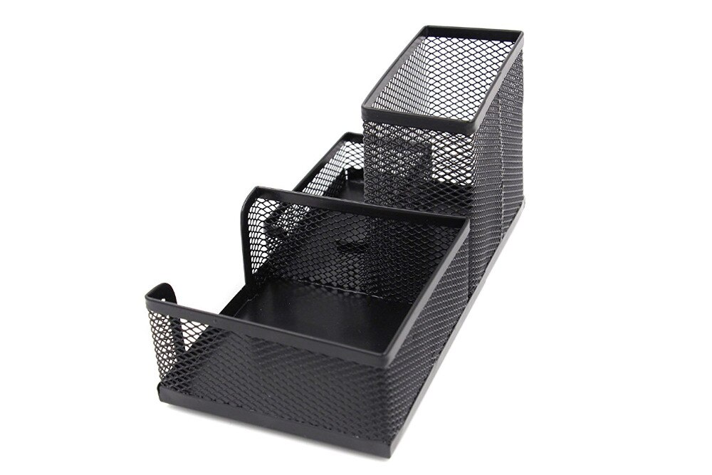 Mesh Desk Supplies Organizer 3 Sections Office Acc... – Grandado