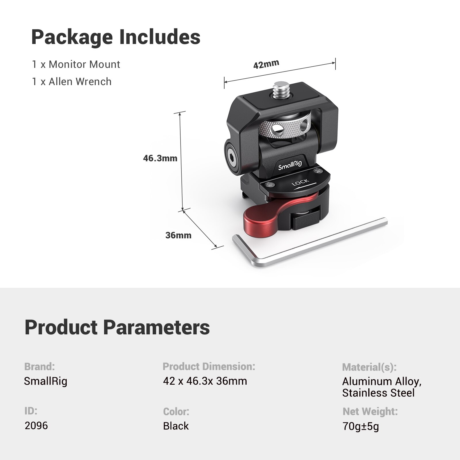 Smallrig Swivel En Tilt Verstelbare Monitor Mount ... – Grandado