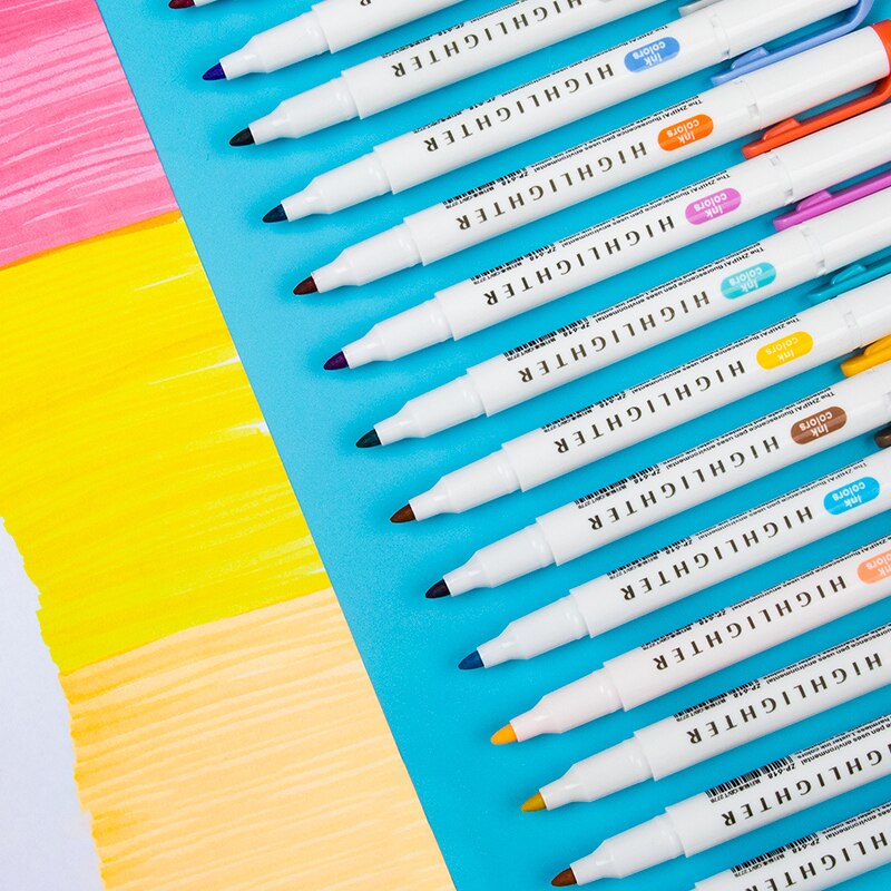 Stationery 25 colors double-headed highlighter pas... – Vicedeal