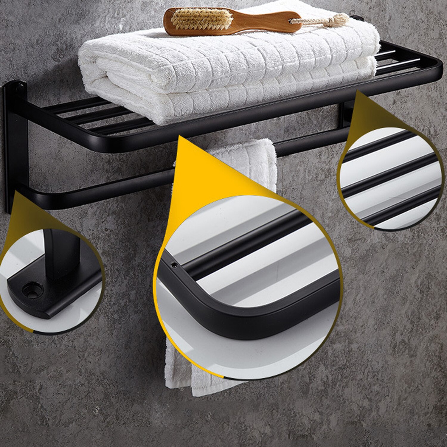 Foldable Double Layer Black Matte Space Aluminum B... – Vicedeal