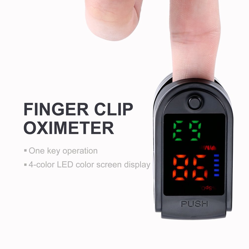 4-color LED Color Screen Finger Clip Heartbeat Pul... – Grandado