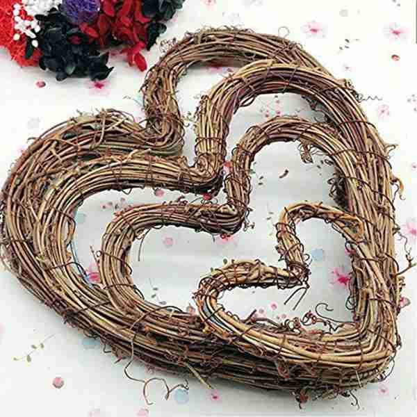 4-12 Inch Rattan Diy Natural Twig Heart Shaped Gar... – Grandado