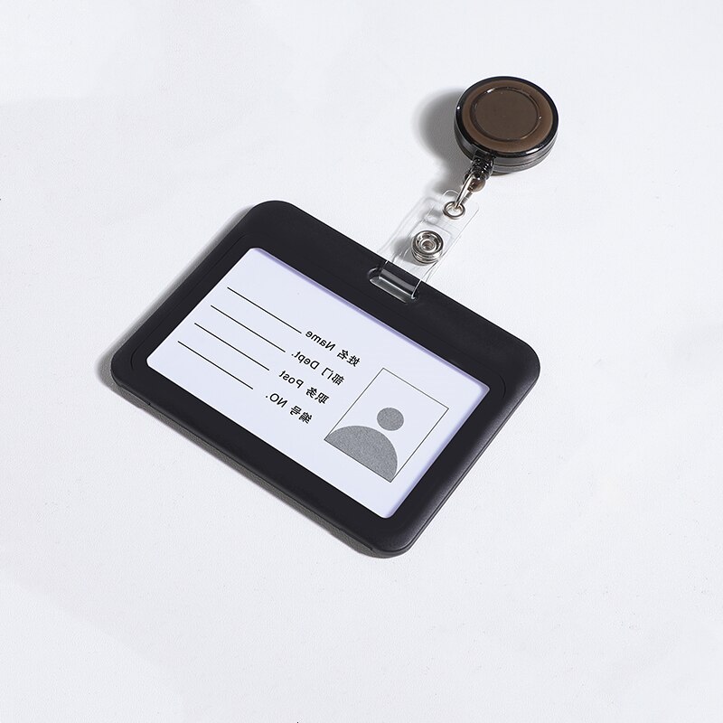 Black Color Plastic Name Tag Staff Work Card Holde... – Grandado