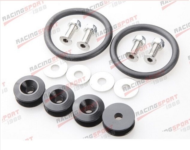 BLACK ALUMINUM QUICK RELEASE FASTENERS KIT FOR BUM... – Grandado