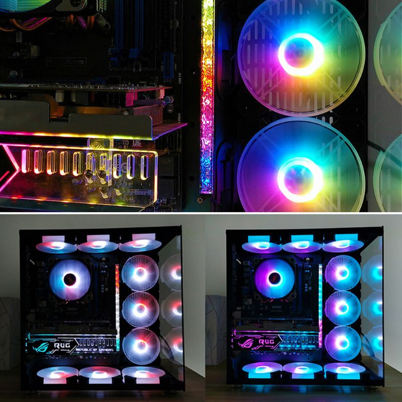 12cm Desktop PC Computer Case Cooling Fan with LED... – Grandado