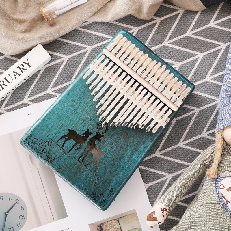 17 Keys Kalimba Thumb Piano Wood Mahogany Mbira Bo... – Grandado