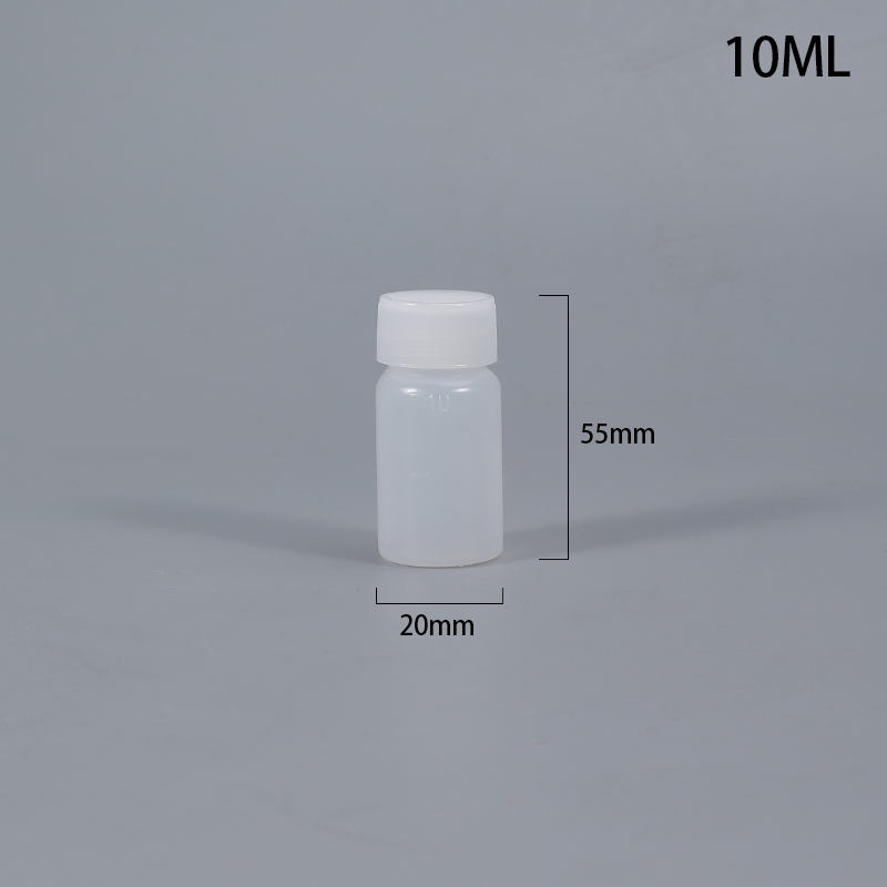 Botella redonda de plástico con escala, contenedor... – Grandado