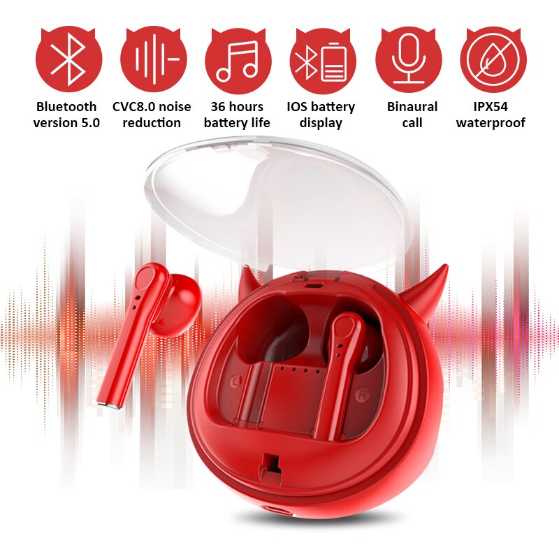 Newmsnr Cute Wireless Earbuds Hi-Fi Bass Bluetooth... – Grandado