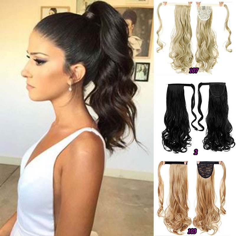 XUANGUANG 24 inch wig Silky Synthetic Draw string ... – Vicedeal