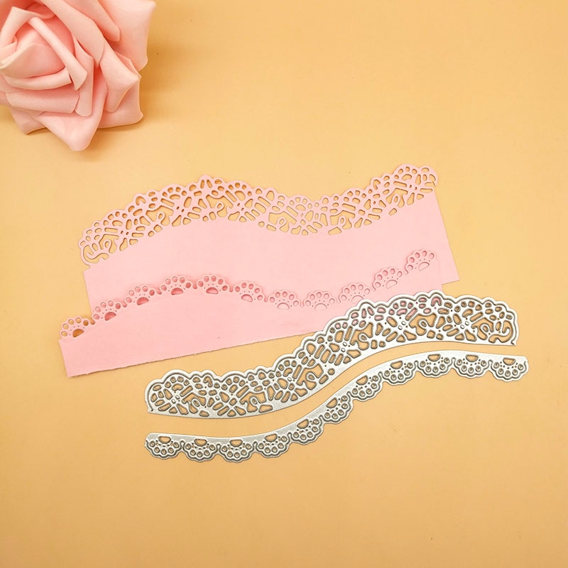 Flower Floral Curved Lace Edge Border Metal Cuttin... – Grandado