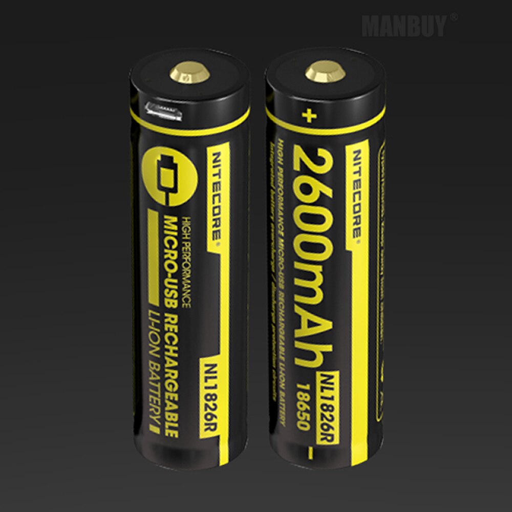 NITECORE NL1826R 2600mAh High Performance Micro-US... – Grandado