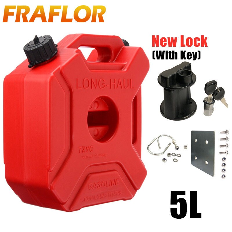 Lockable 5L Litres Red Backup Jerrycan Fuel-Jugs C... – Grandado