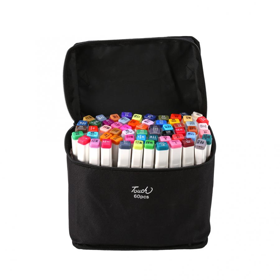 60 Assorted Colors Alcohol Graphic Marker Pen Set ... – Grandado