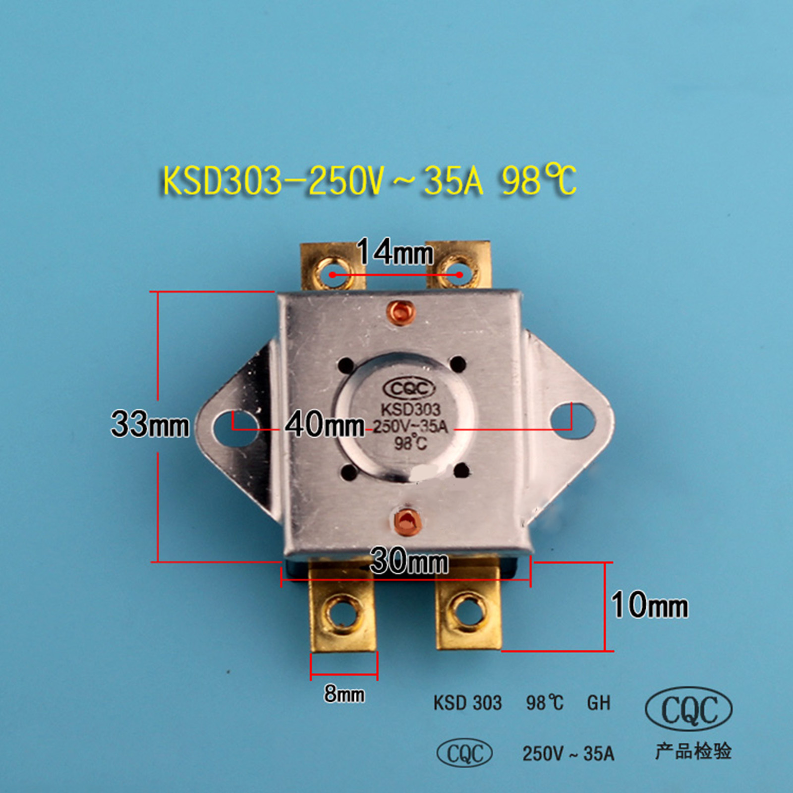 1PC Double Pole Temperature Controller KSD303 35A ... – Grandado