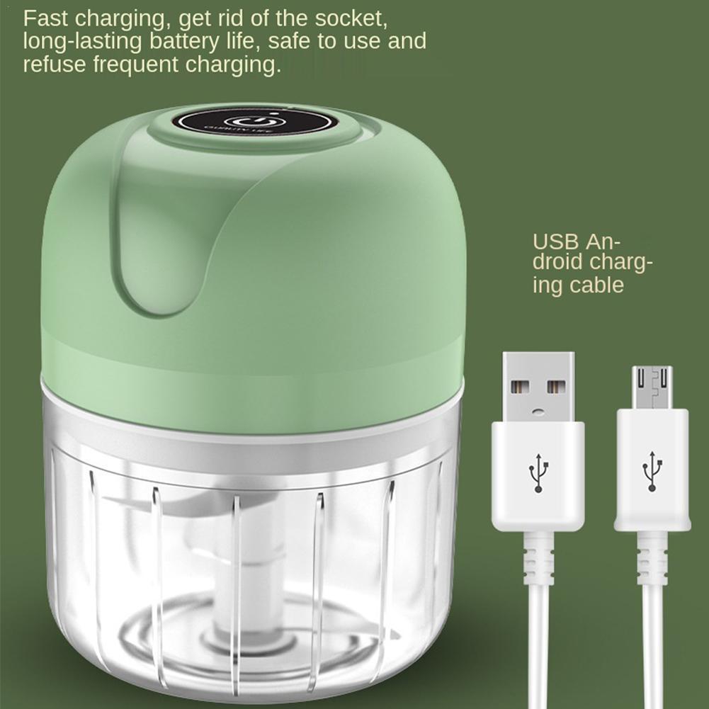 100/250ml Mini Electric Garlic Chopper Wireless Ki... – Vicedeal