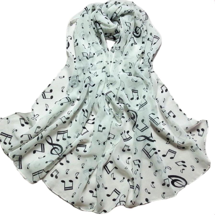 KANCOOLD Scarves Chiffon Lady Musical Note Neck Sc... – Vicedeal