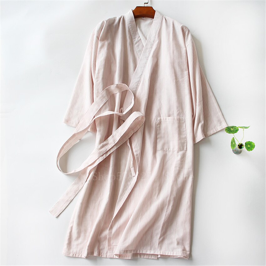 Couple Stripe Japanese Style Cotton Kimono Yukata ... – Grandado