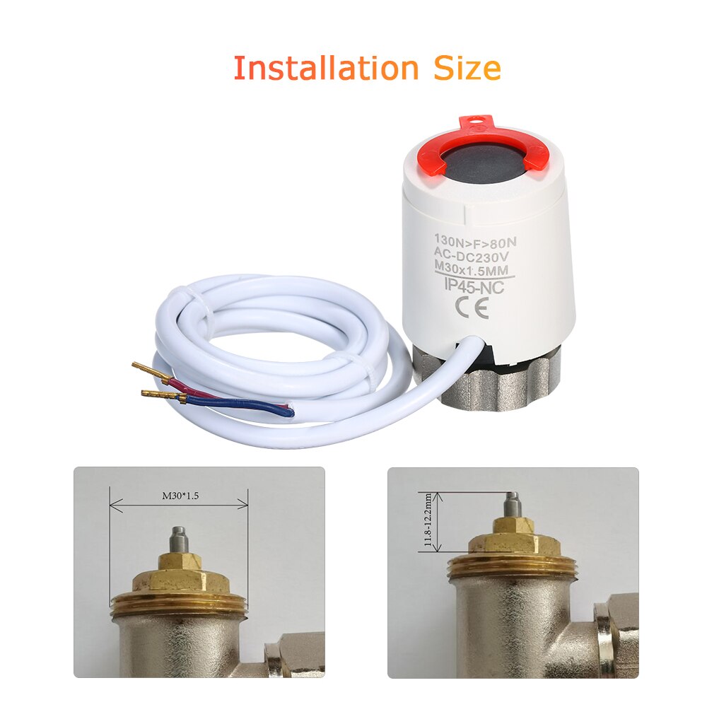 Nc 230V Normaal Open Elektrische Thermische Actuat... – Vicedeal
