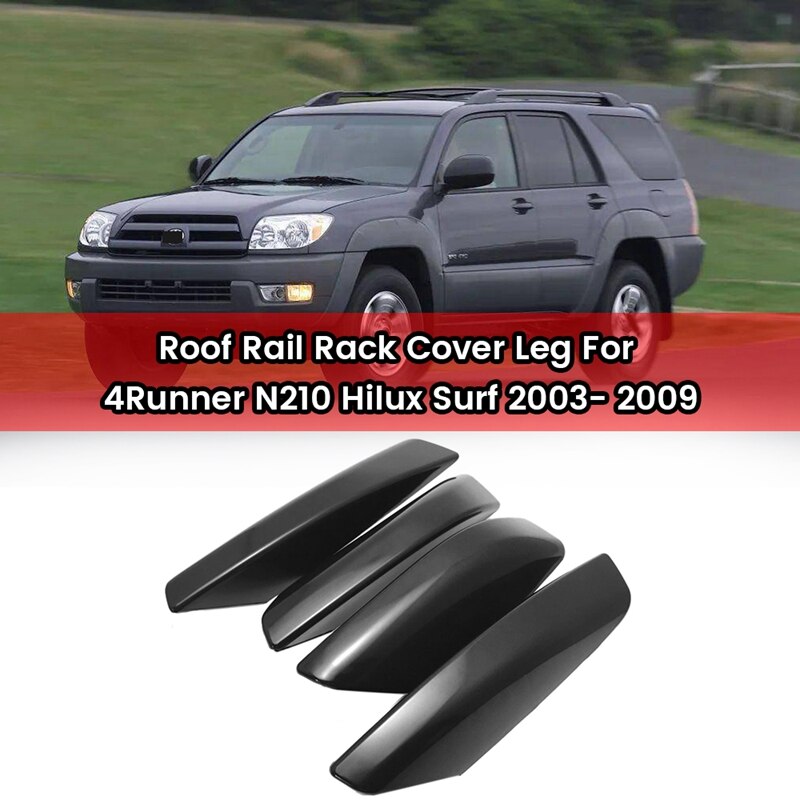 4Pcs/Set Black Car Roof Rail Rack Cover LEG for To... – Grandado