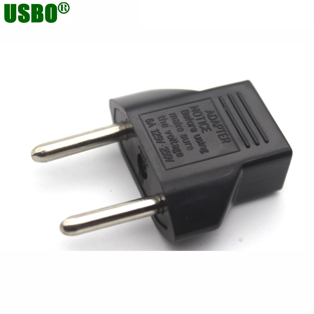 weiß schwarz kleine 2 p Euro power adapter stecker... – Vicedeal