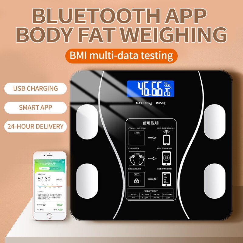 Weight Scale Bluetooth Body Fat Accurate Mobile Ph... – Grandado