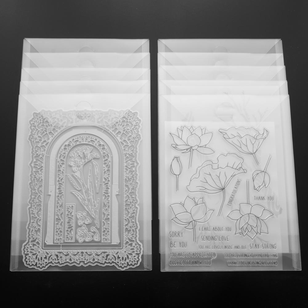 10Pcs/Set Large Die & Stamp Storage Pockets PV... – Vicedeal