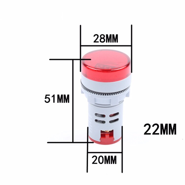 10pcs 22mm Ac 60-500v Led Voltmeter Voltage Meter ... – Grandado