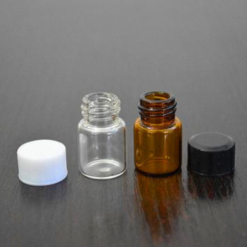 20pcs 3ml Glass Jar Clear brown thread Retain Samp... – Vicedeal