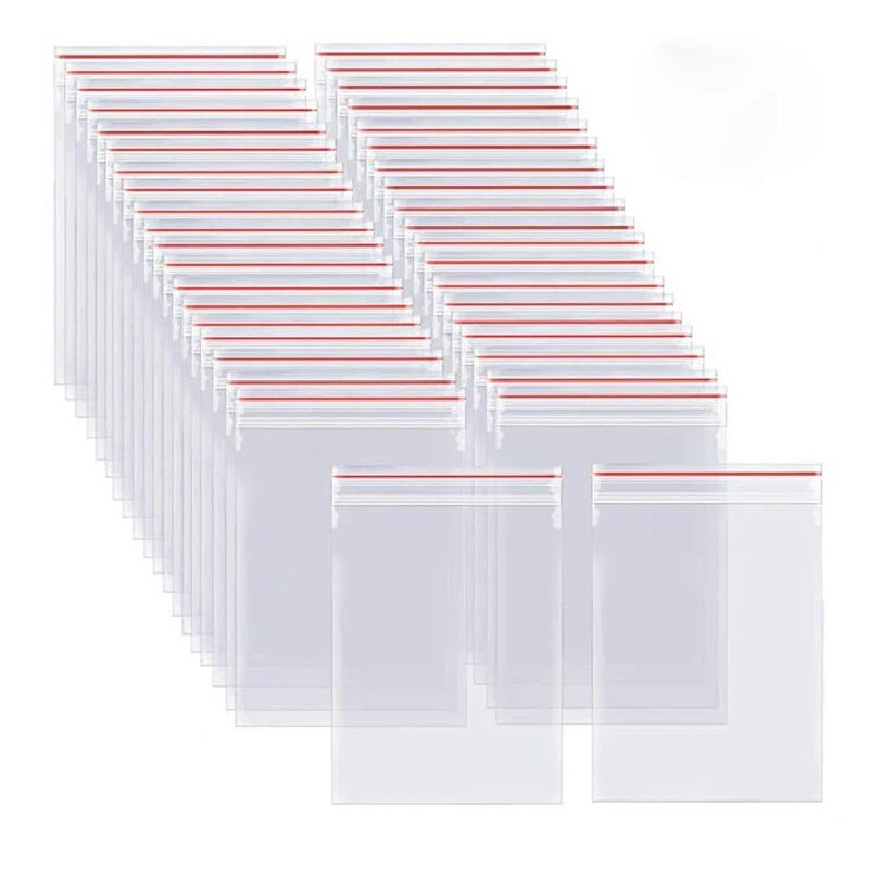 500Pcs Resealable Zipper Closure Bags Self Seal Cl... – Vicedeal