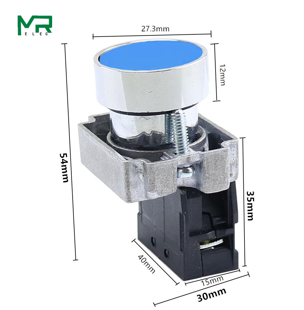 1Pcs 22mm Momentary Push button switch 10A/415V NC... – Vicedeal