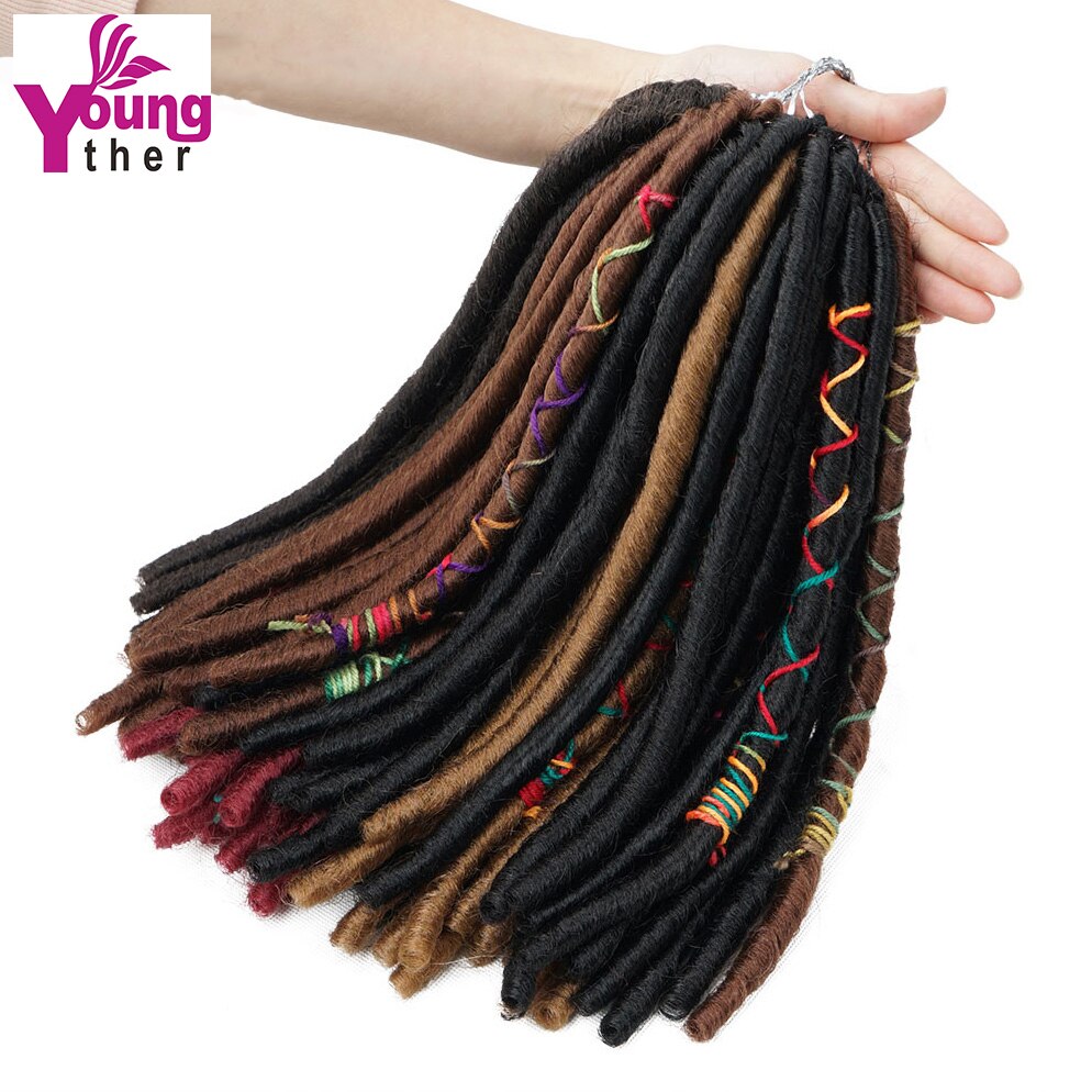 Short Soft Dread extensions Youngther 12 Roots 70g... – Grandado